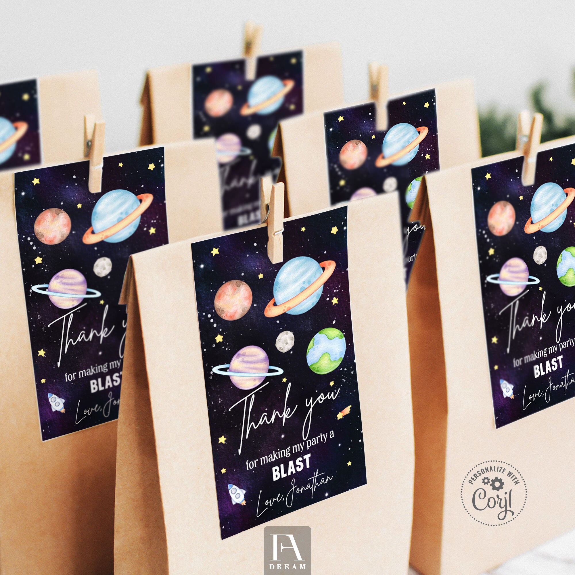 Editable Space Favor Tag Template Outer Space First Trip - Etsy