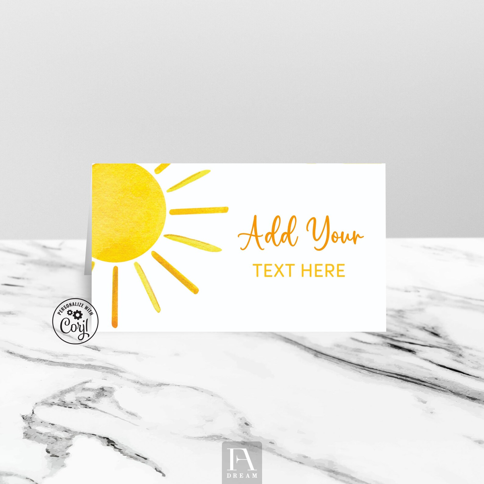 Editable Sun Food Label Template Sunshine 1st Birthday Party Table ...