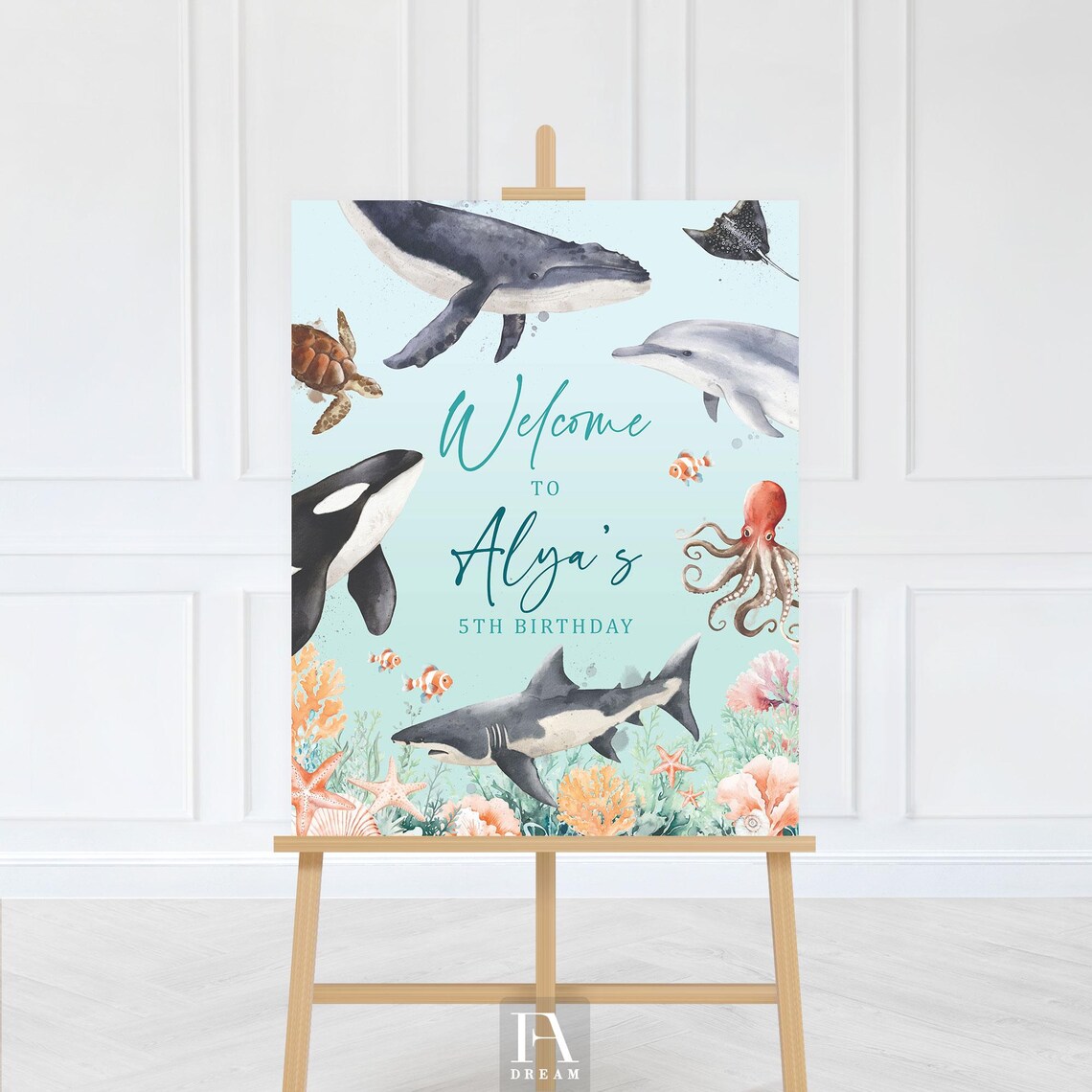 Editable Under the Sea Welcome Sign Template, Printable Ocean Theme ...