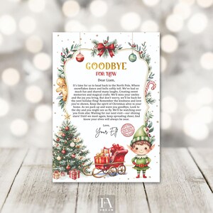 Editable Boy Elf Goodbye Letter | Departure Note From Your Elf ...