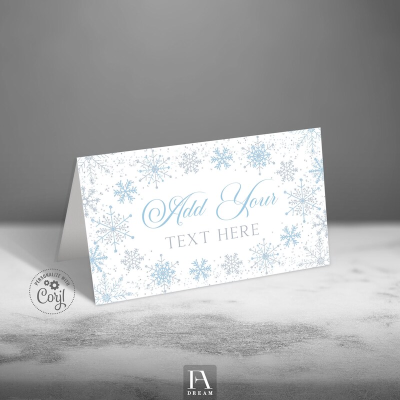 Snowflake Place Card - Etsy