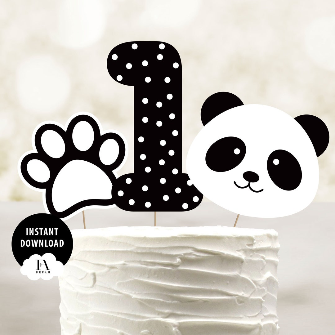 Panda Centerpieces, Princess Cake Toppers, Panda Birthday Party, Panda ...