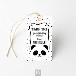 Panda Favor Tags, 1st Birthday Party Tags, Gift Tags, Panda Tags, Tag ...