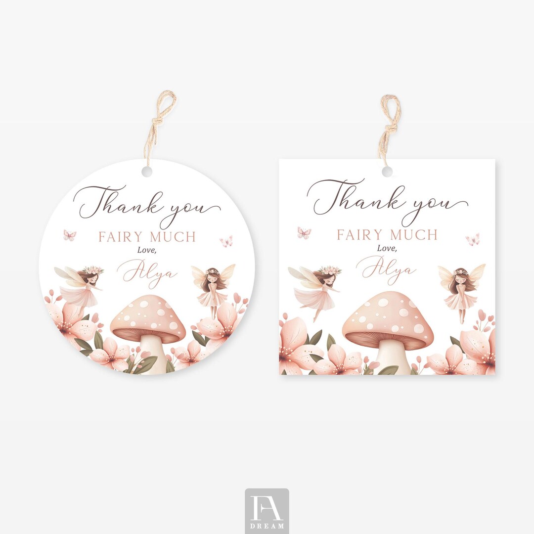 Editable Fairy Enchanted Favor Tag, Printable Fairy Party Tags ...