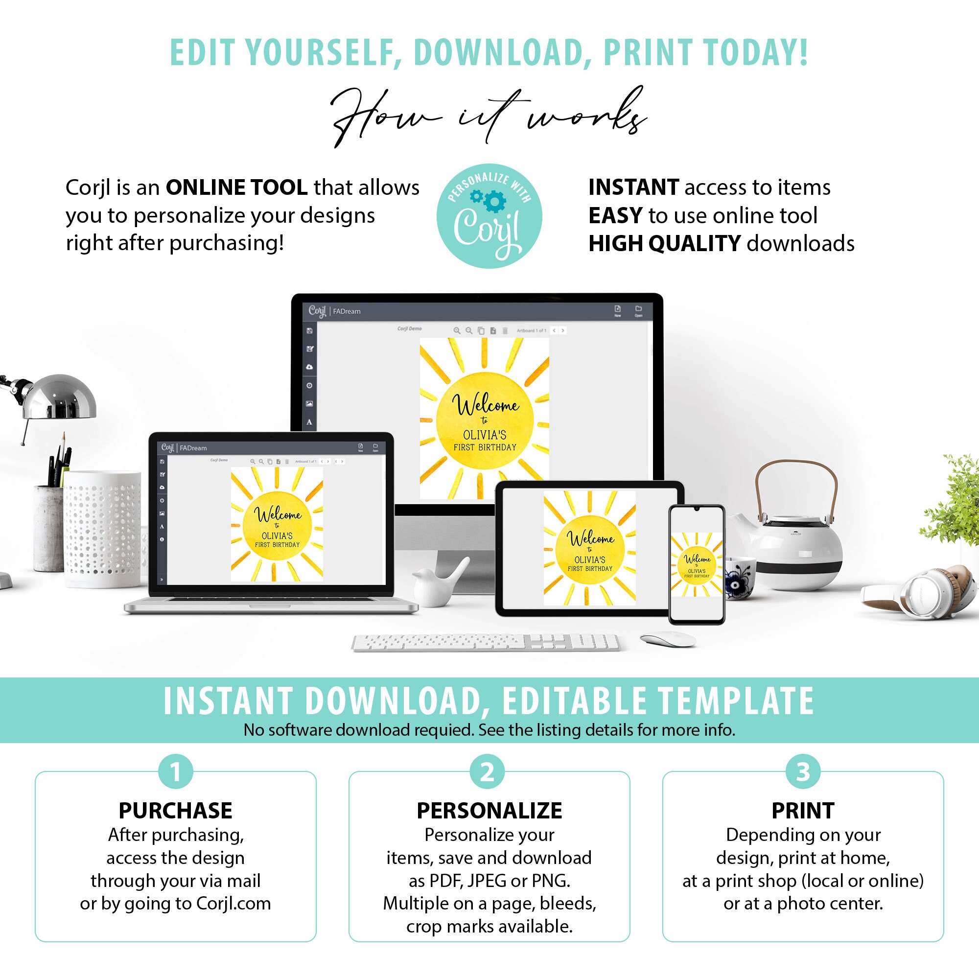 Editable Sun Welcome Sign Sun Birthday Welcome Sign Sun - Etsy