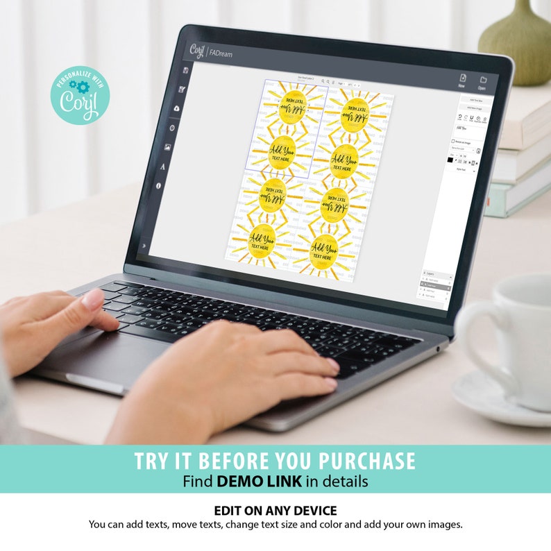 Editable Sunshine Food Label Template Sun First 1st Birthday Party ...