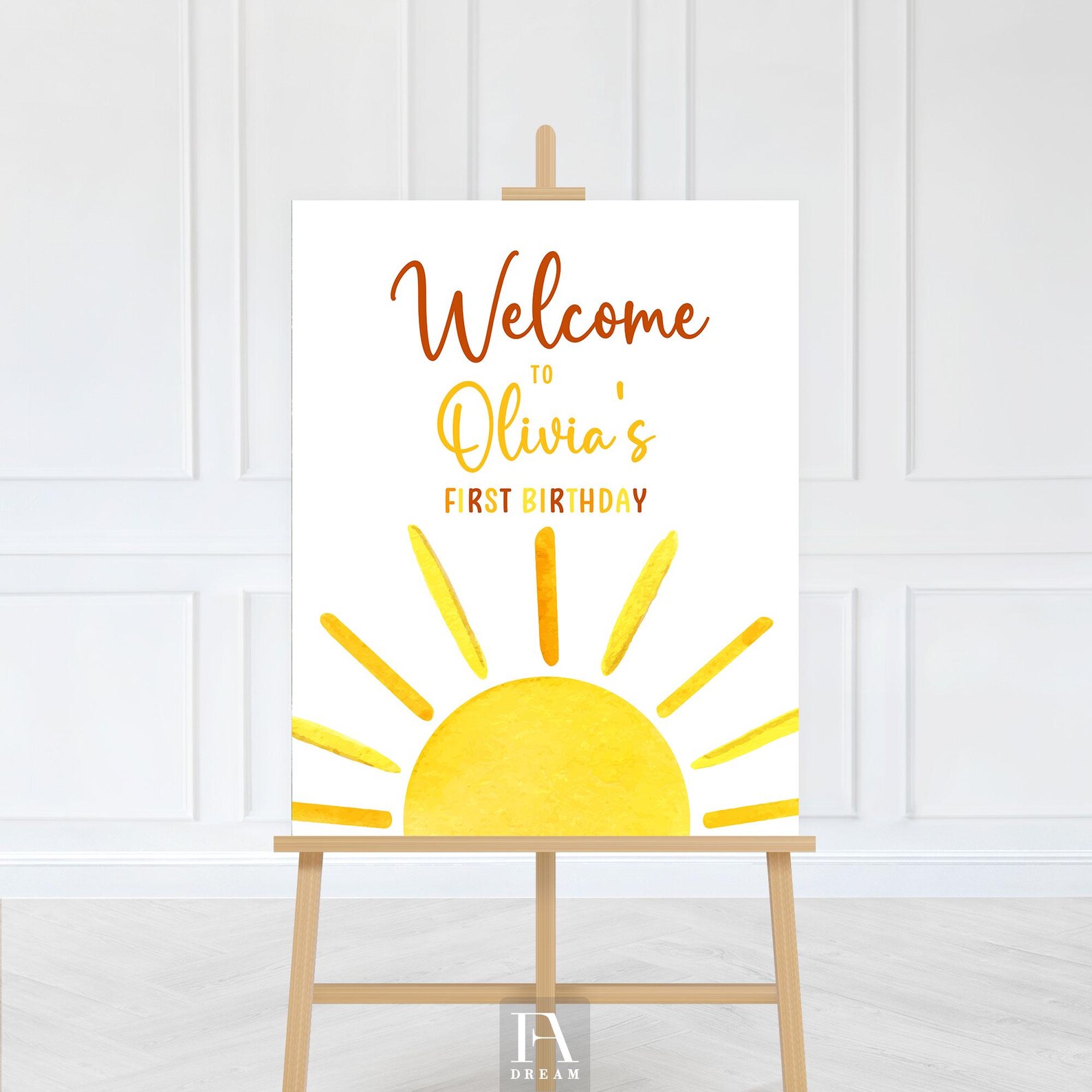 Editable Sun Welcome Sign, Sun Birthday Welcome Sign Template Printable ...
