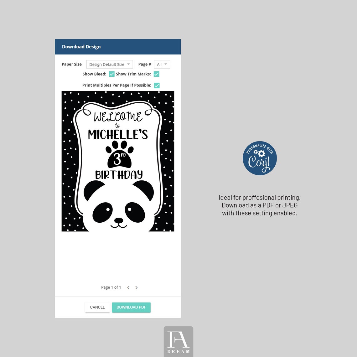 Panda Welcome Sign, Birthday Welcome Sign, Welcome Sign, Panda Sign ...