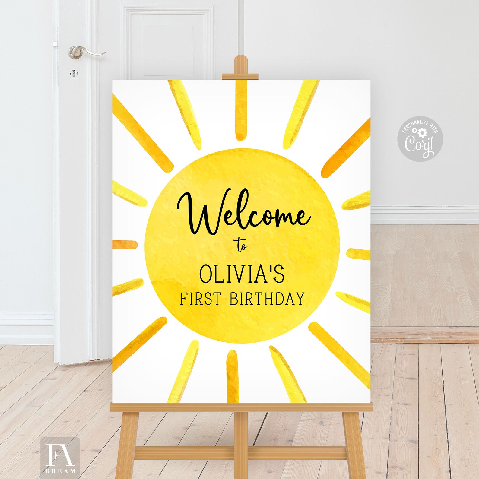 Editable Sun Welcome Sign Sun Birthday Welcome Sign Sun - Etsy