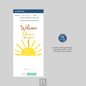 Editable Sun Welcome Sign, Sun Birthday Welcome Sign Template Printable ...