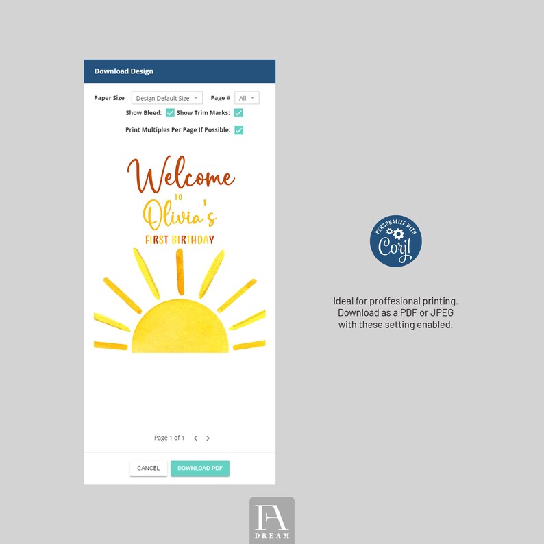 Editable Sun Welcome Sign Sun Birthday Welcome Sign Template - Etsy