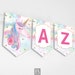 Unicorn Alphabet A-Z Numbers Symbols Banner Unicorn Rainbow - Etsy