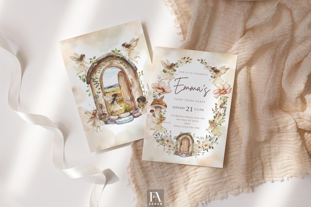 Editable Fairy Enchanted Invitation, Customizable Fairy Invite, Magical ...