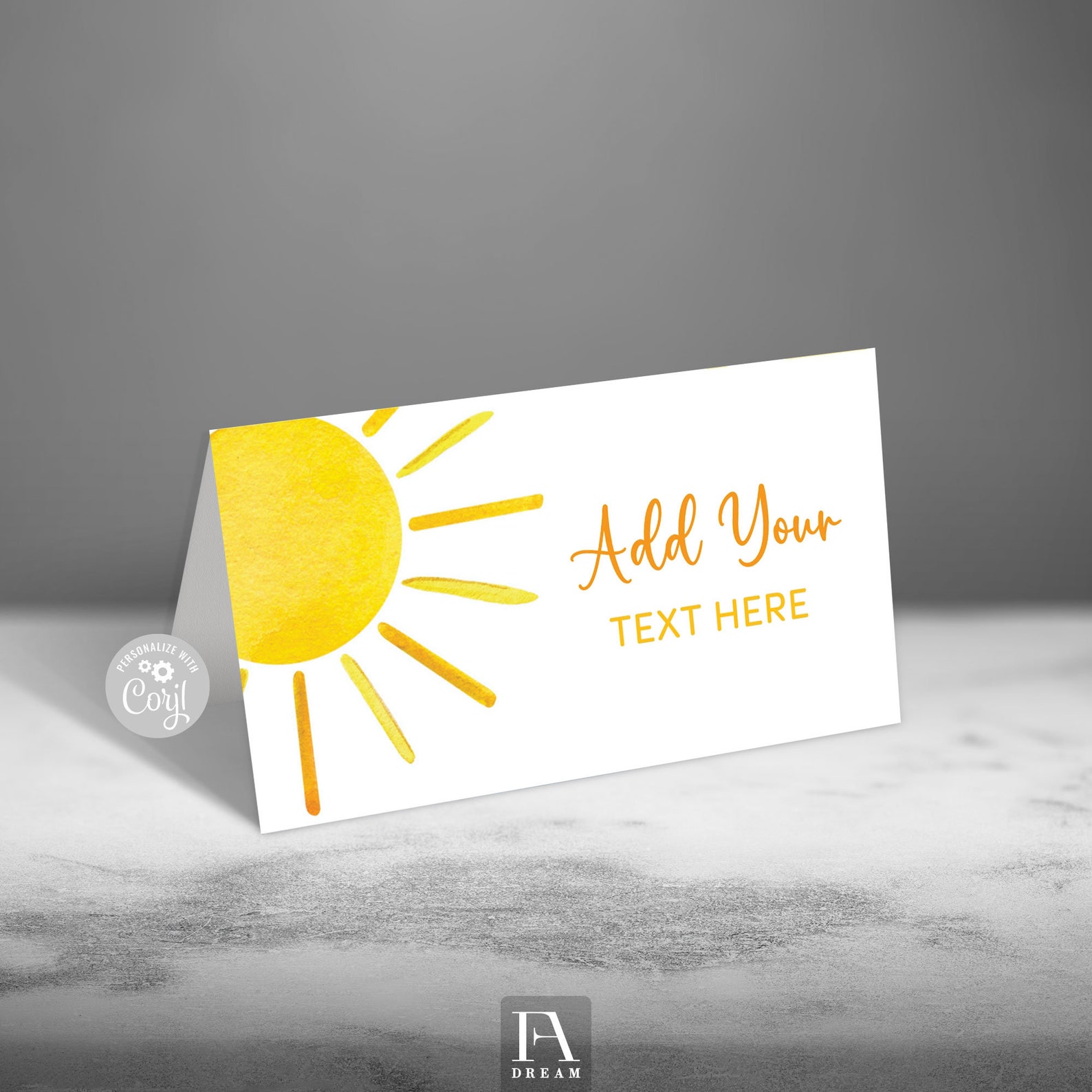 Editable Sun Food Label Template Sunshine 1st Birthday Party Table ...