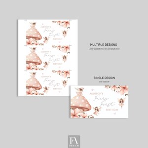 Editable Fairy Gable Box Label, Enchanted Forest Sticker, Magical Party ...