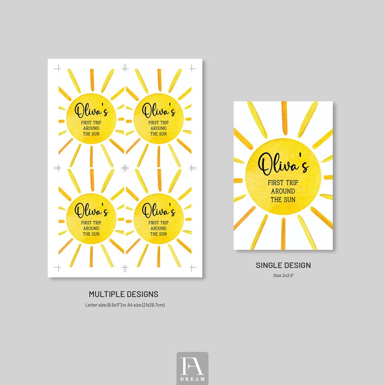 Editable Sun Capri Sun Labels First 1st Birthday Party Juice - Etsy