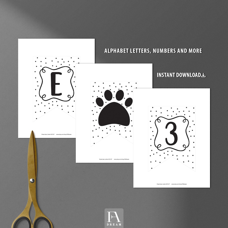 Panda Alphabet A-Z Numbers Symbols Banner, Wild One Party Decor, Panda ...