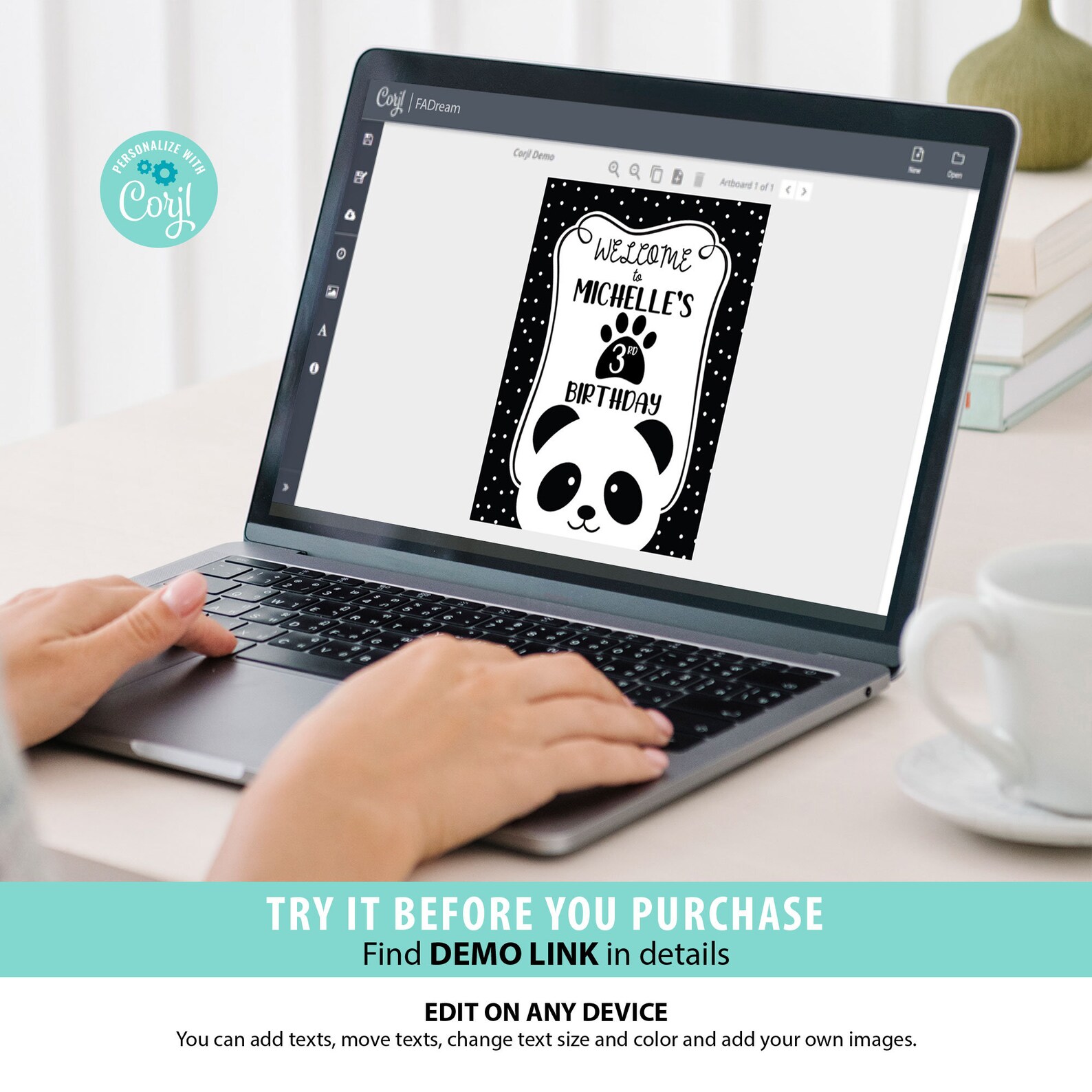 Panda Welcome Sign, Birthday Welcome Sign, Welcome Sign, Panda Sign ...