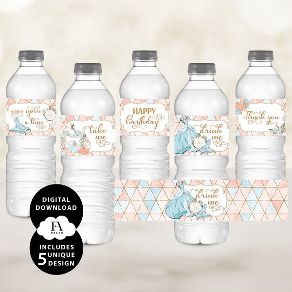 Editable Cinderella Food Label Template, Fairy Tale Birthday Party ...