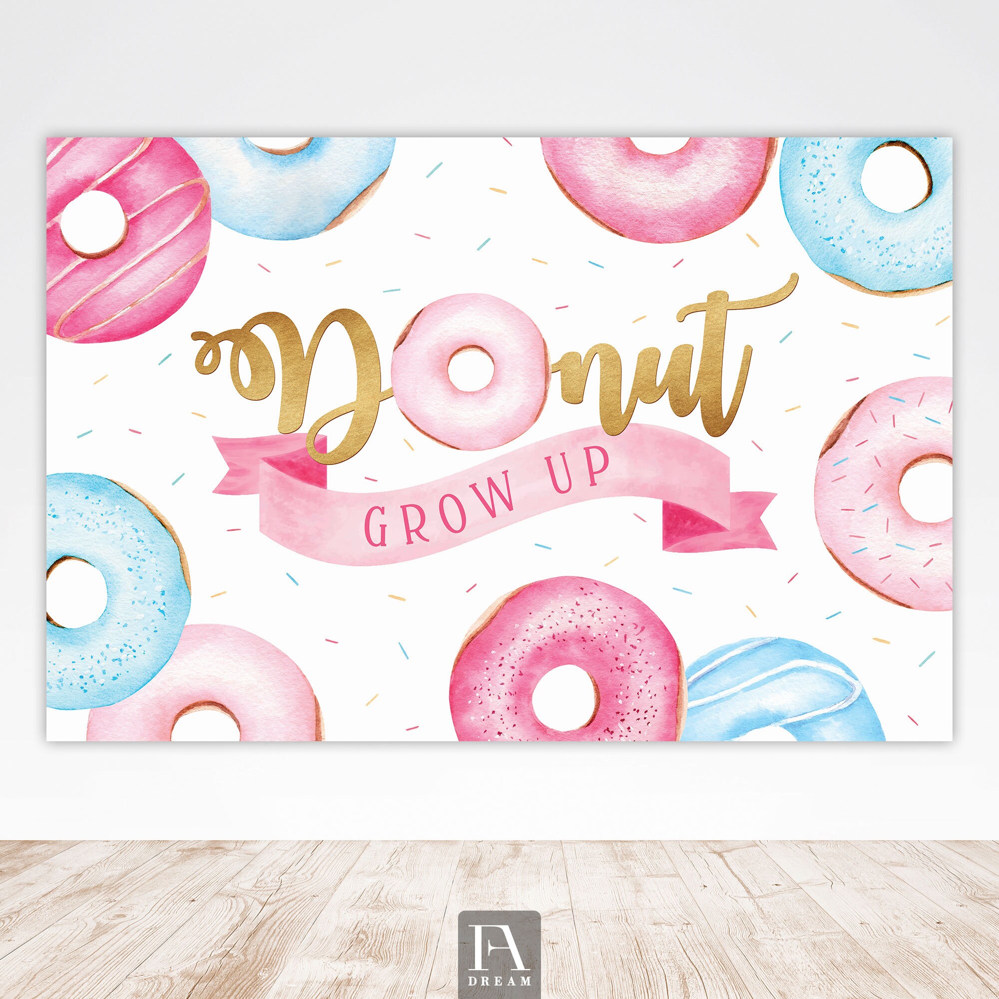 Donut Backdrop, Backdrop Banner, Donut Birthday Backdrop, Party Wall ...