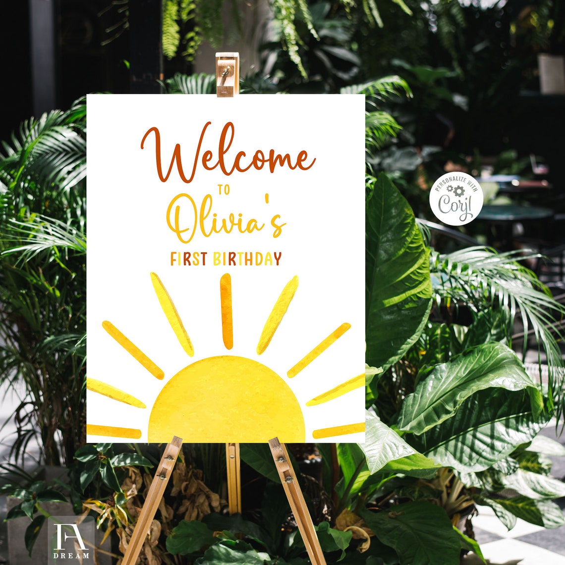 Editable Sun Welcome Sign Sun Birthday Welcome Sign Template - Etsy