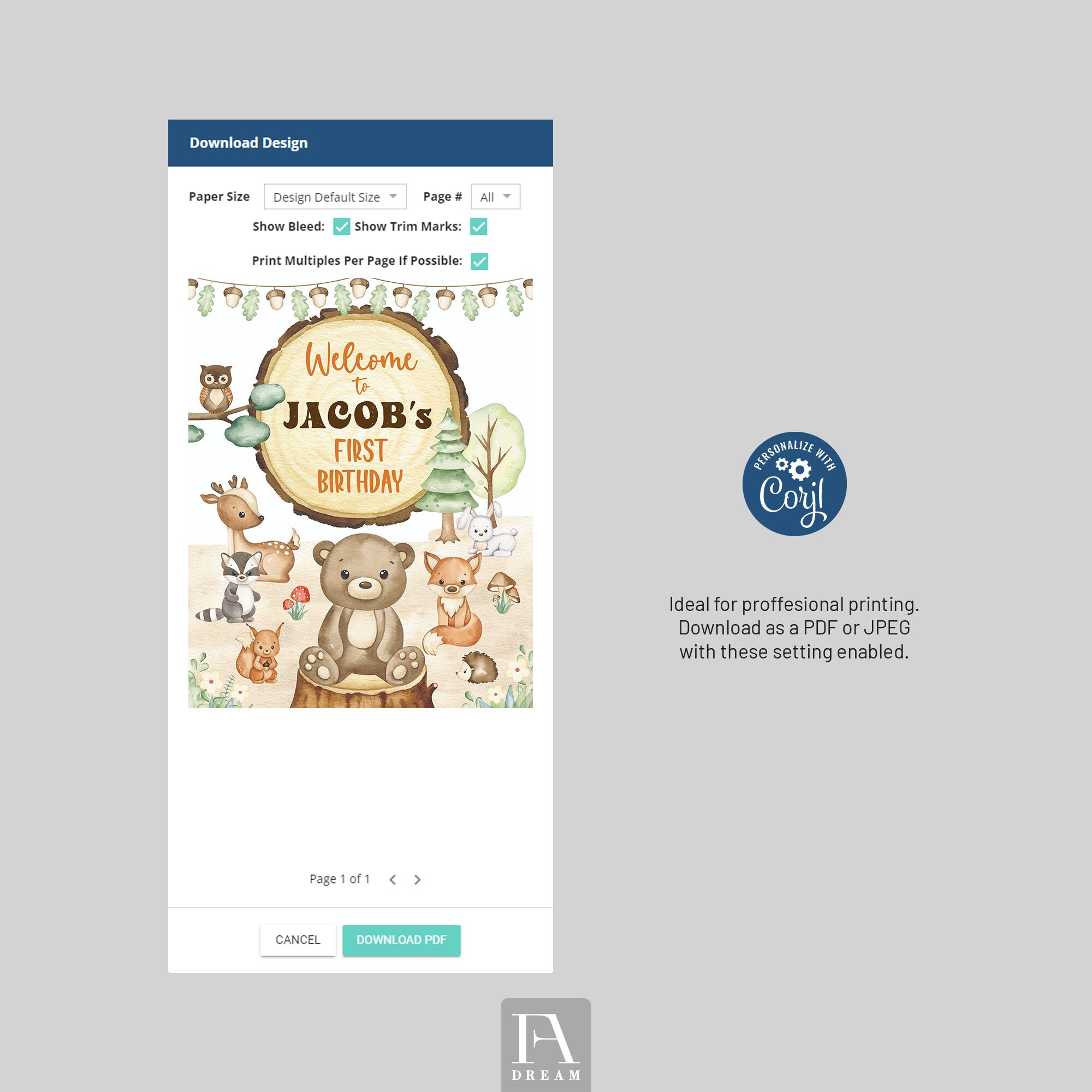 Woodland Welcome Sign Woodland Birthday Welcome Sign - Etsy