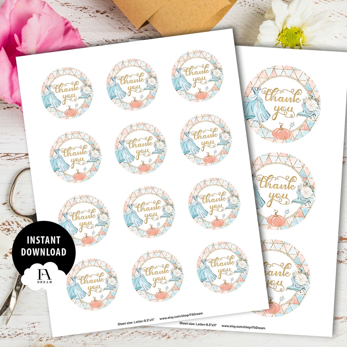 Princess Favor Tags Fairy Tale Favor Tag Gift Tags Sticker | Etsy