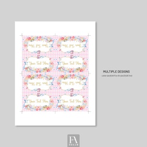 Alice Food Label Template, Editable Alice in Wonderland First 1st ...