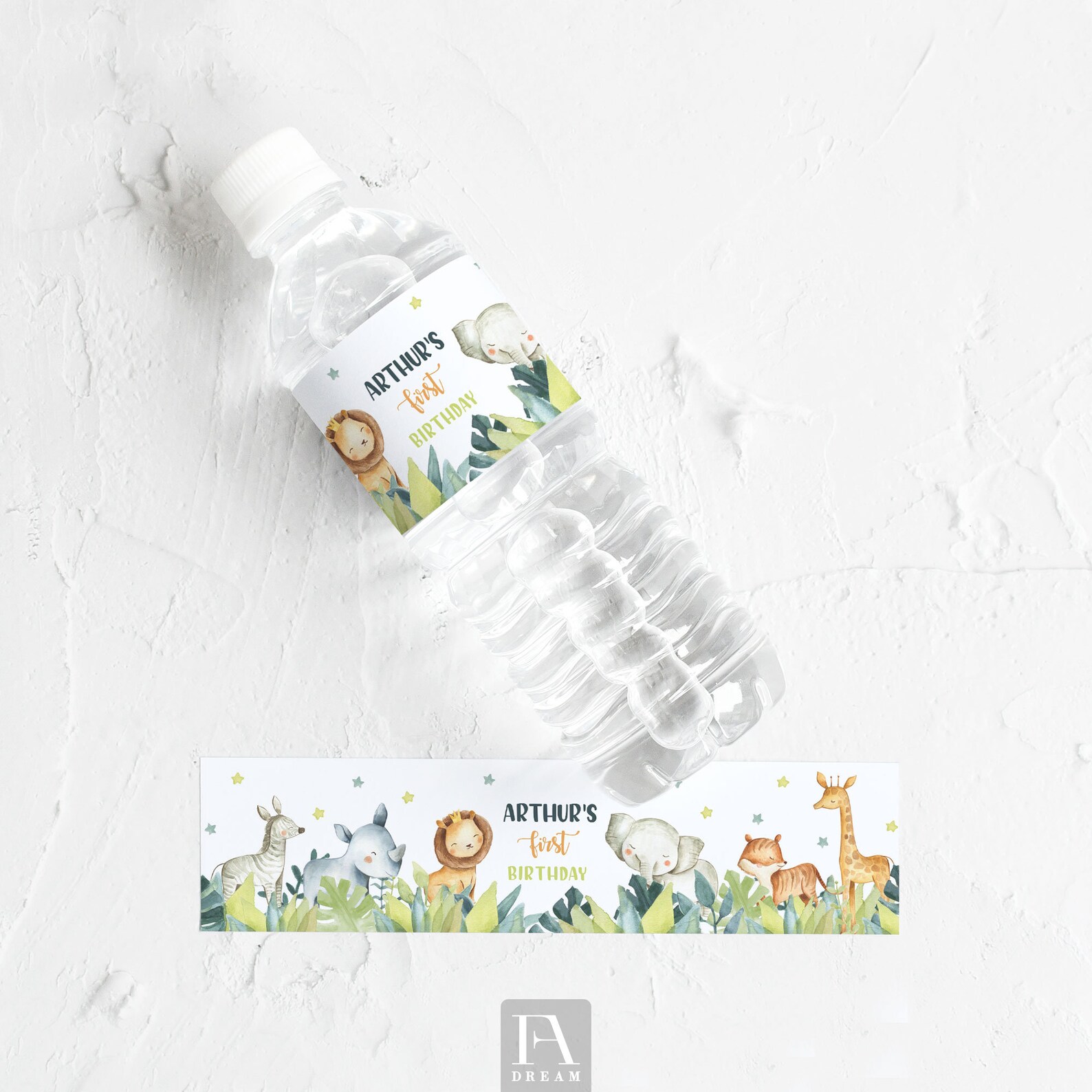 Editable Safari Water Bottle Label Template Safari Wild - Etsy