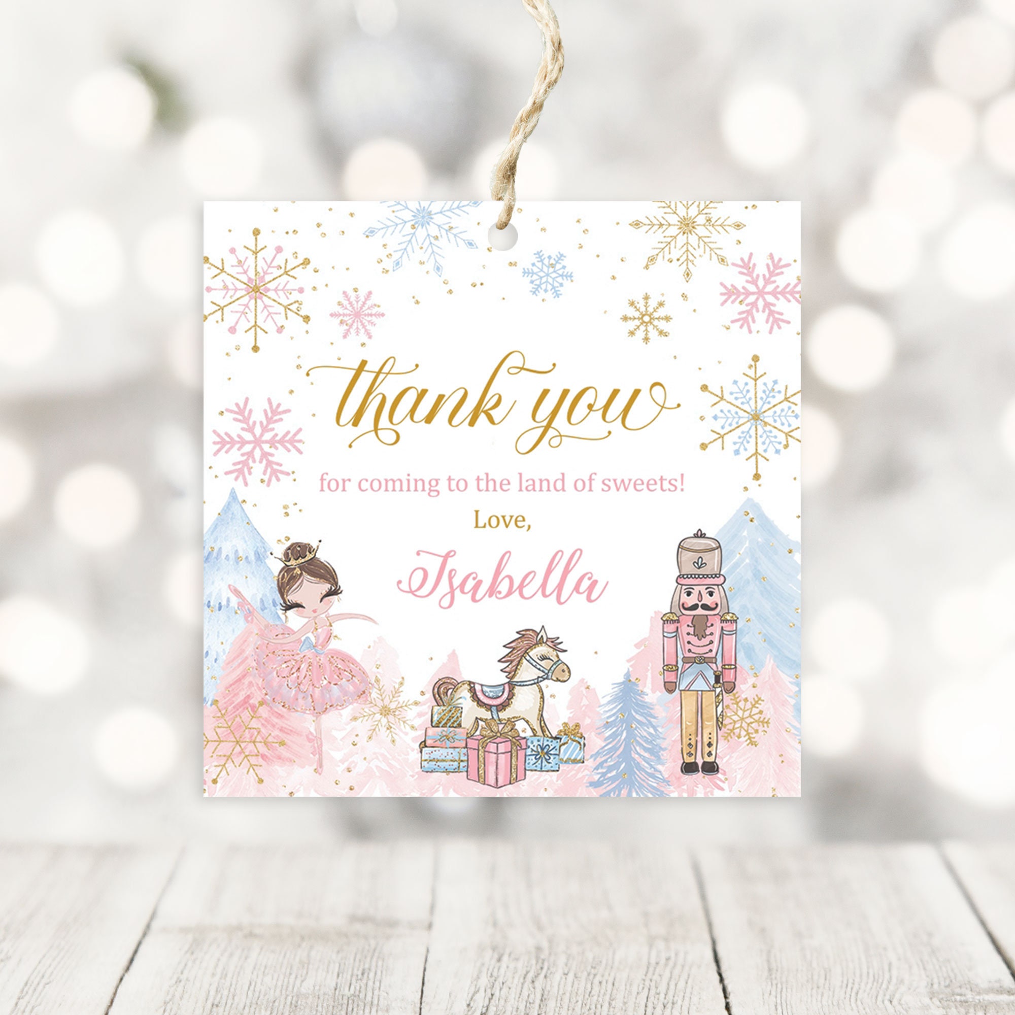 Nutcracker Favor Tag Template, Holiday Stickers Favor Tags Winter ...