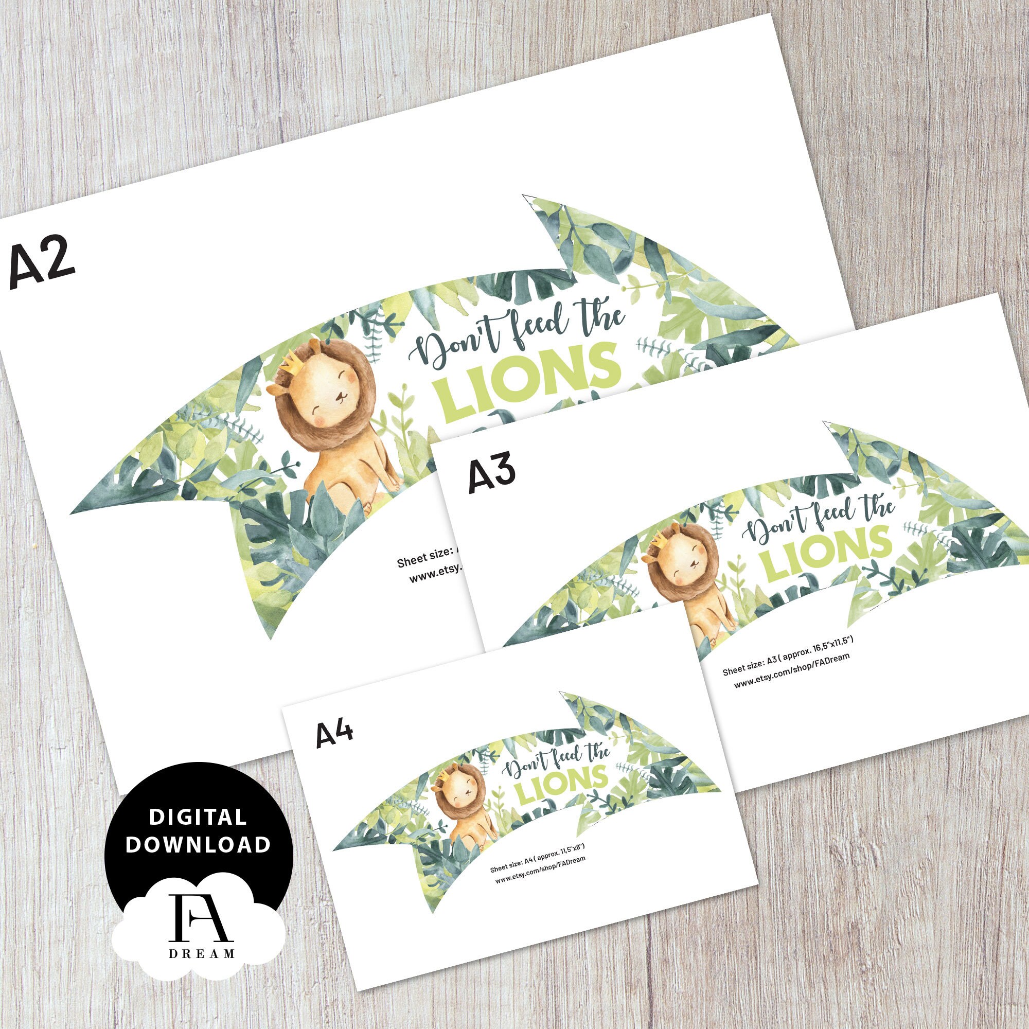 Safari Arrow Sign Safari Party Printable Safari Birthday - Etsy Australia