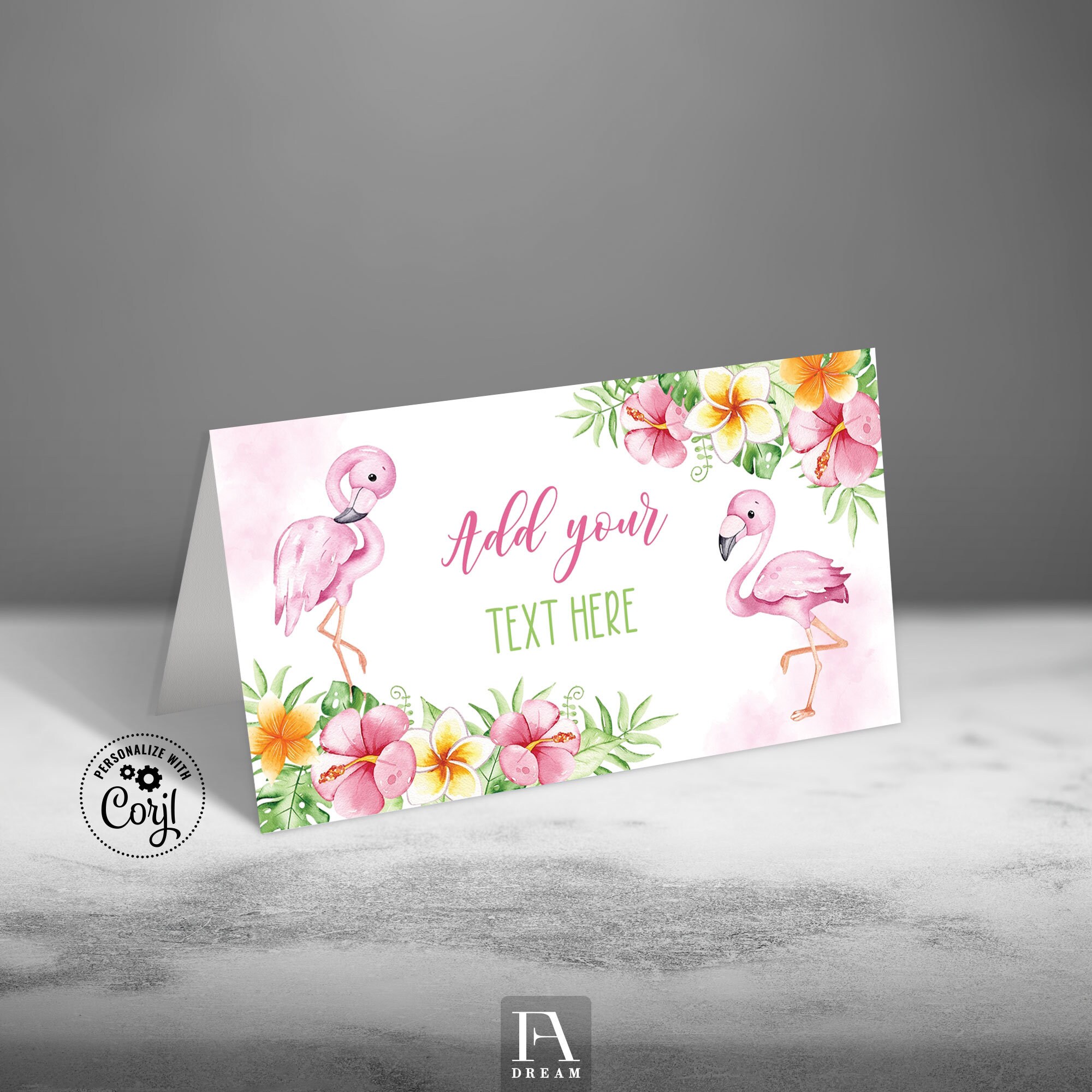 Editable Flamingo Food Label Template, Flamingo Summer Birthday Party ...
