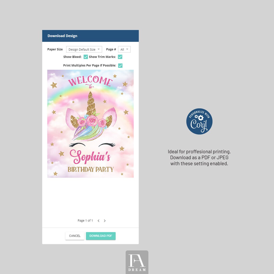 Unicorn Welcome Sign Unicorn Birthday Party Decoration Unicorn - Etsy