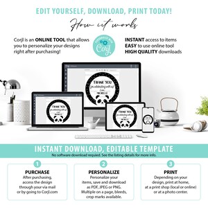 Panda Favor Tag Template, Panda Birthday Party Thank You Gift Tag Wild ...