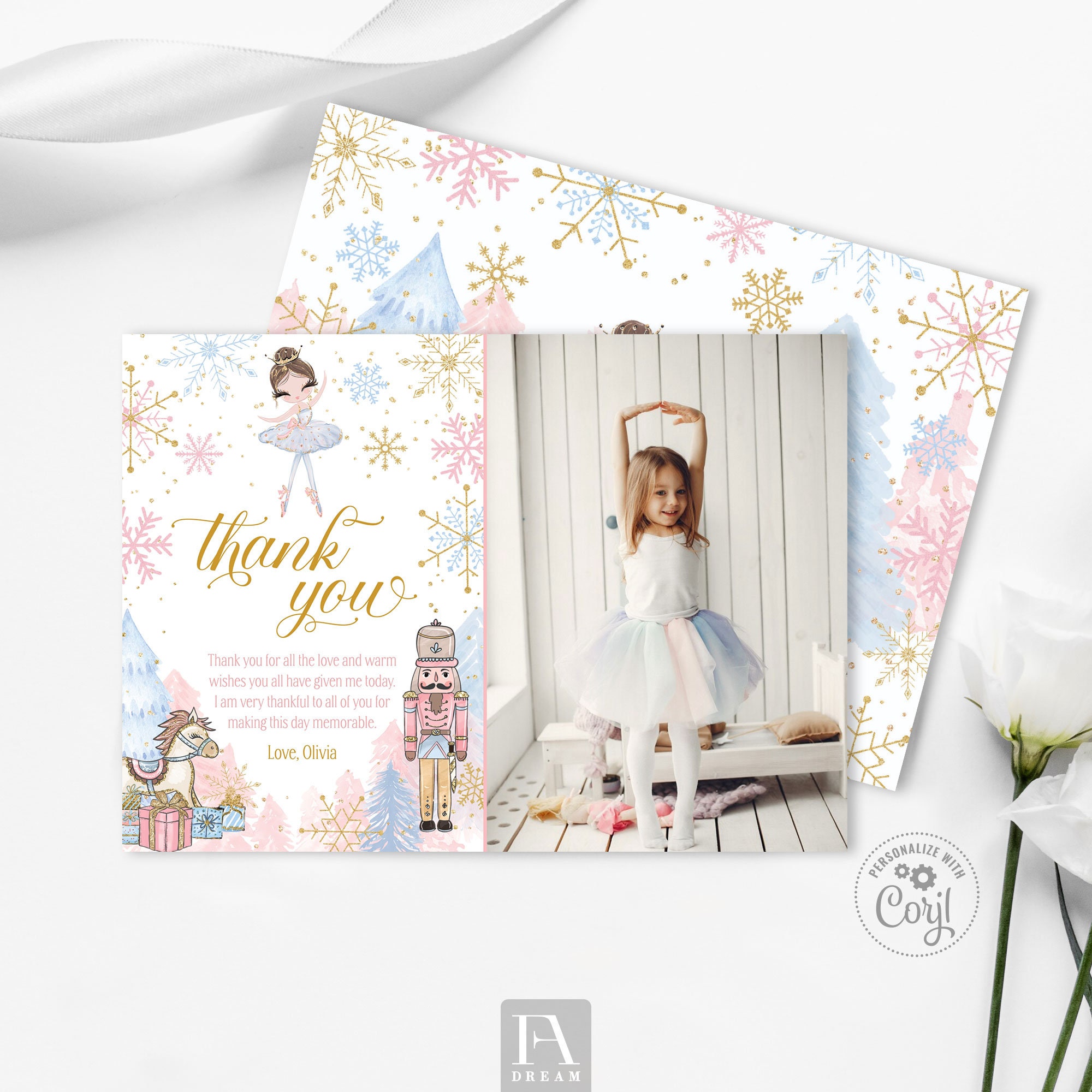 Editable Nutcracker Thank You Card Template Nutcracker - Etsy