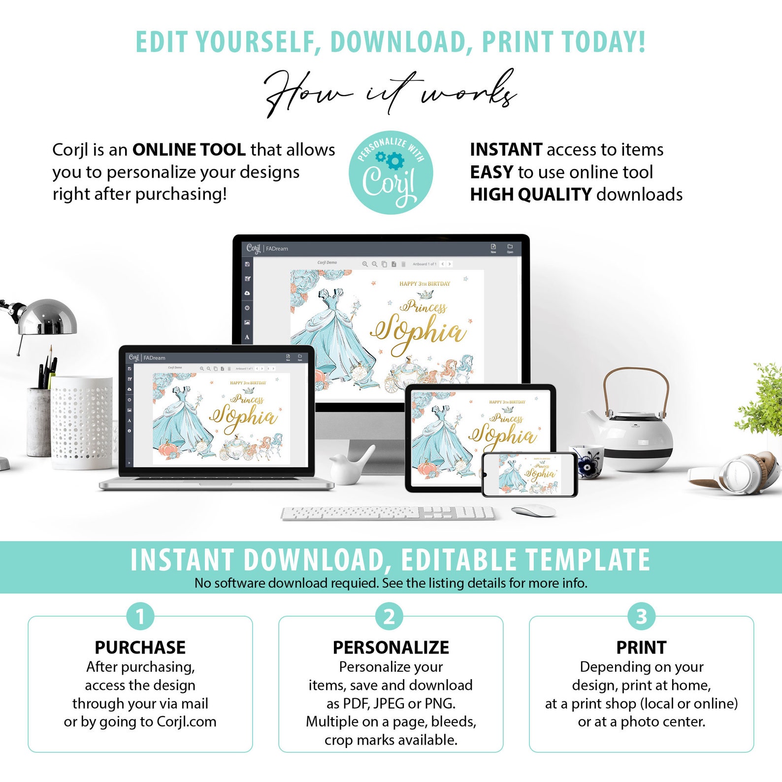 Fairy Tale Backdrop Backdrop Banner Princess Birthday - Etsy