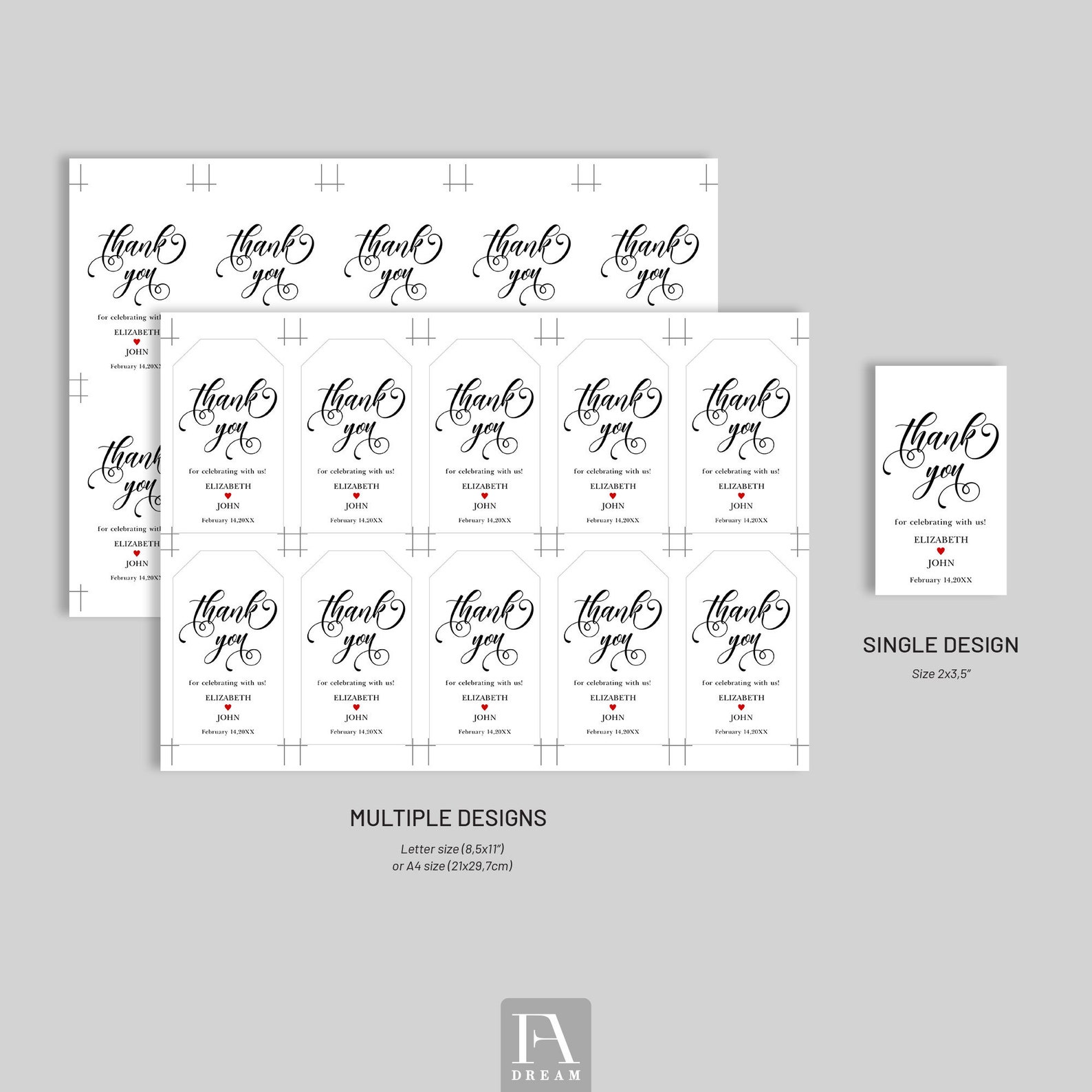 Editable Favor Tags Custom Tags Instant Download Thank You - Etsy