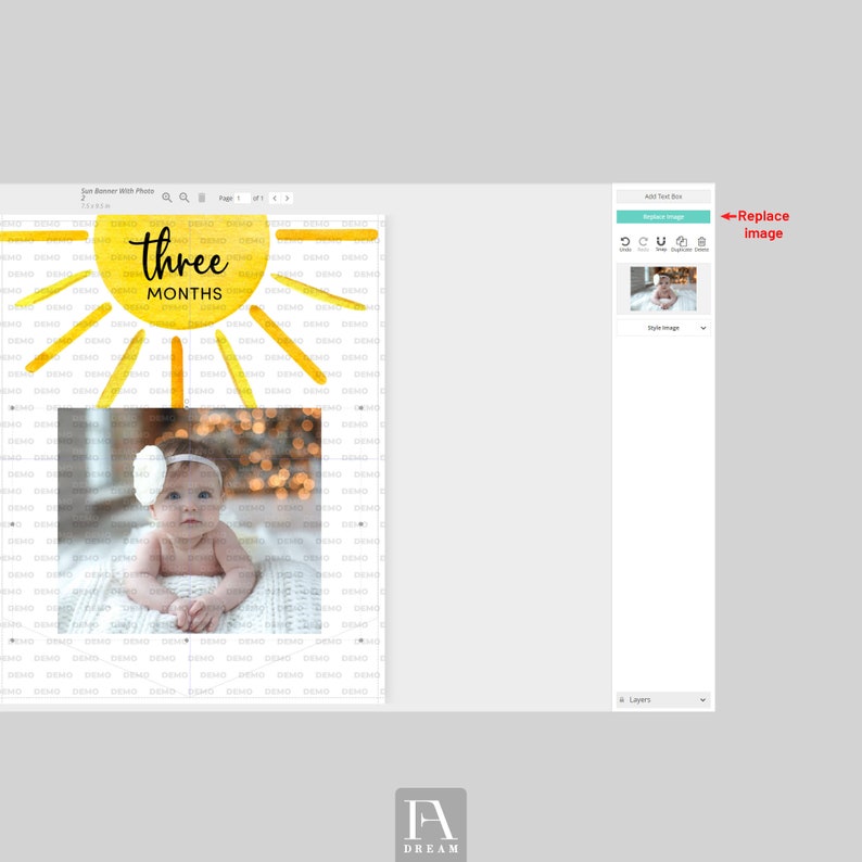 Editable Sun Monthly Photo Banner, Little Sunshine Girl First Trip 1st ...