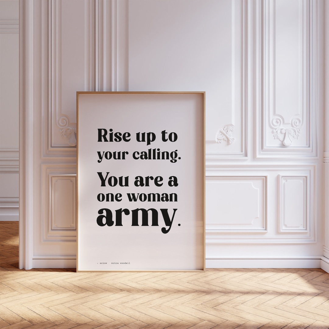 Feminist Poster, Quotes About Life, Poem Poster 'THE CALLING' Wall Art ...