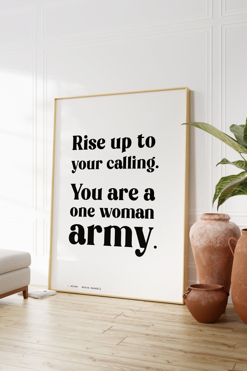 Feminist Poster, Quotes About Life, Poem Poster 'THE CALLING' Wall Art ...
