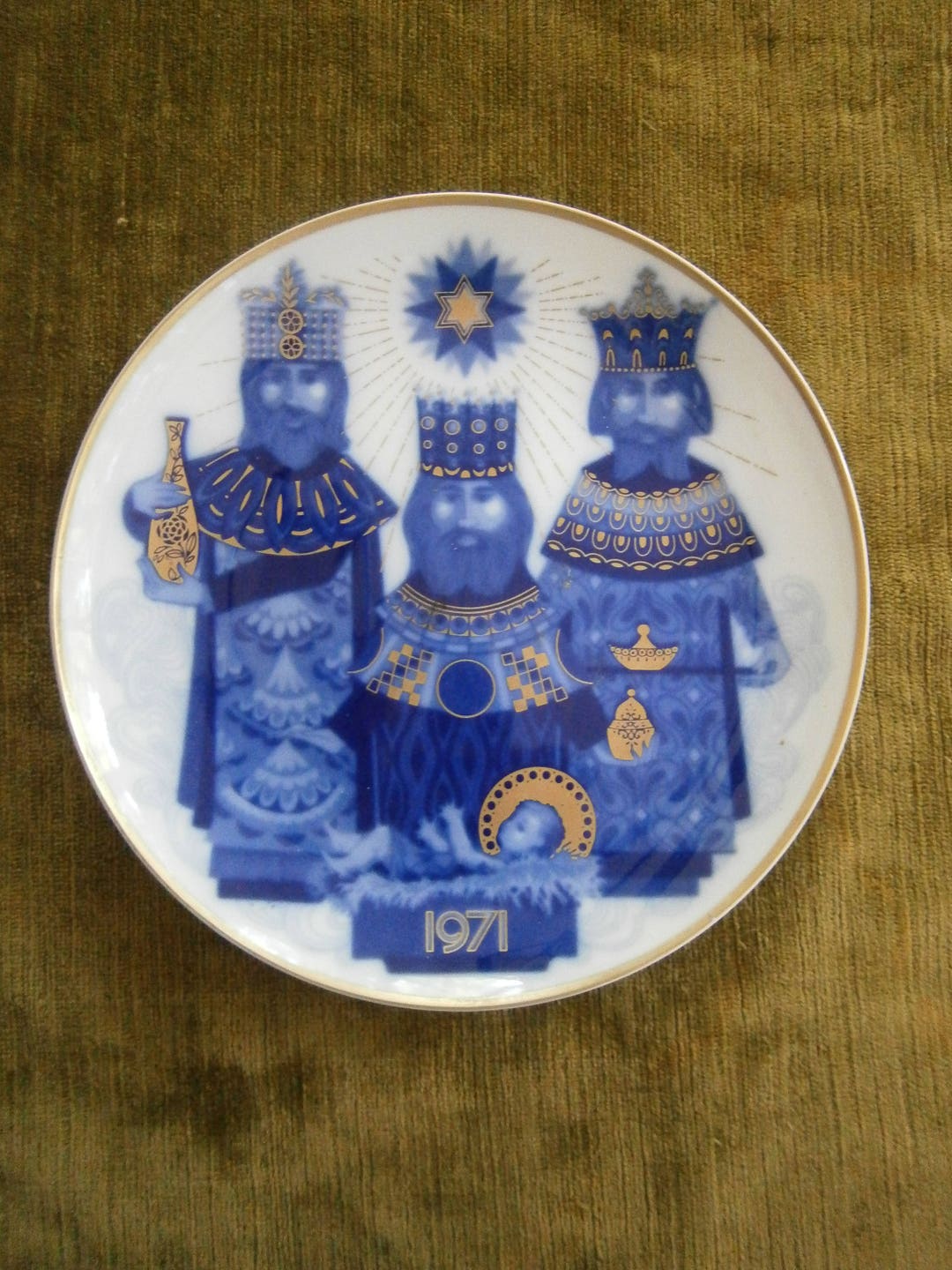 1971 Santa Clara Porcelain Wise Men Collector Plate - Etsy