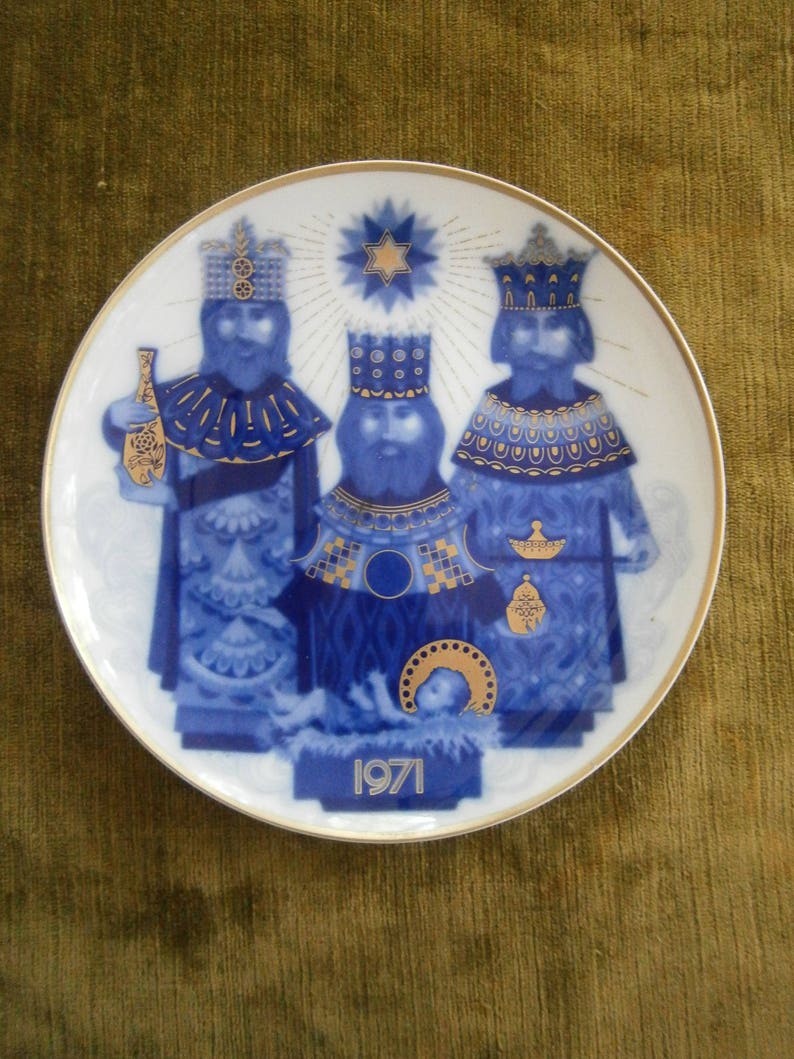 1971 Santa Clara Porcelain Wise Men Collector Plate - Etsy