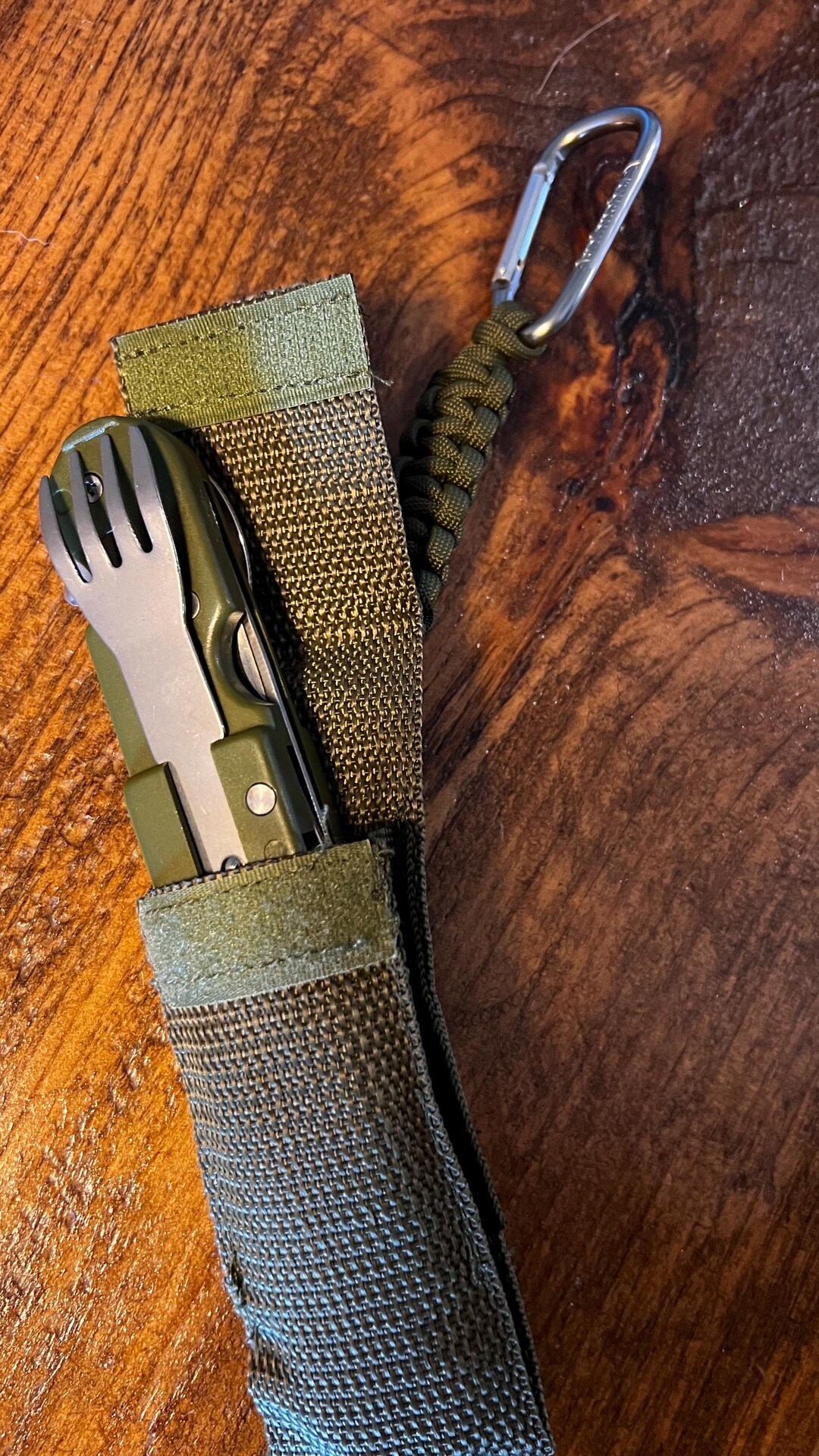 Camping Eating Utensils on Paracord and Carabiner - Etsy