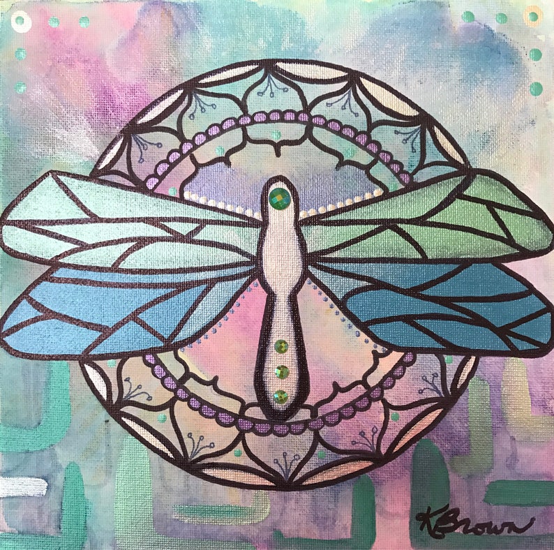 Peinture de libellule Rememberance Art peinture Mandala | Etsy Peinture de libellule Rememberance Art peinture Mandala | Etsy
