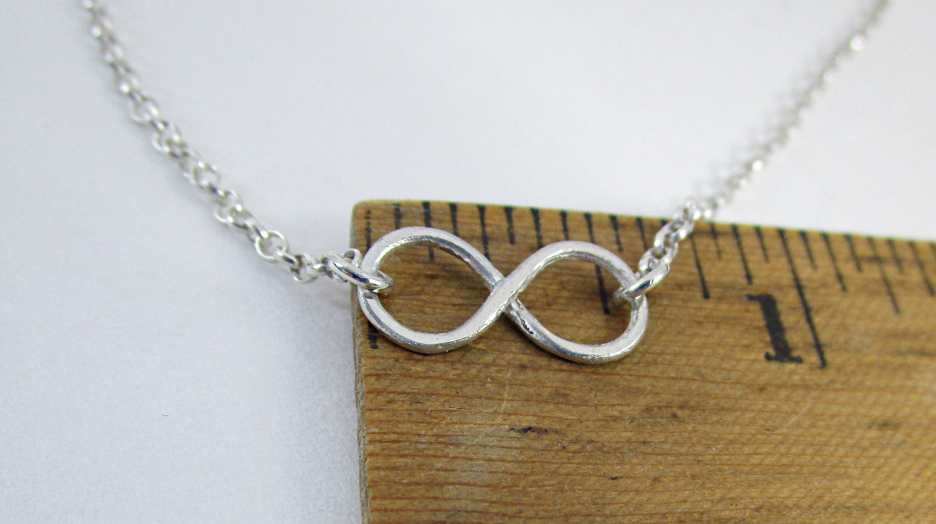 Infinity Symbol Necklace in Sterling Silver, Small Infinity Eternity ...