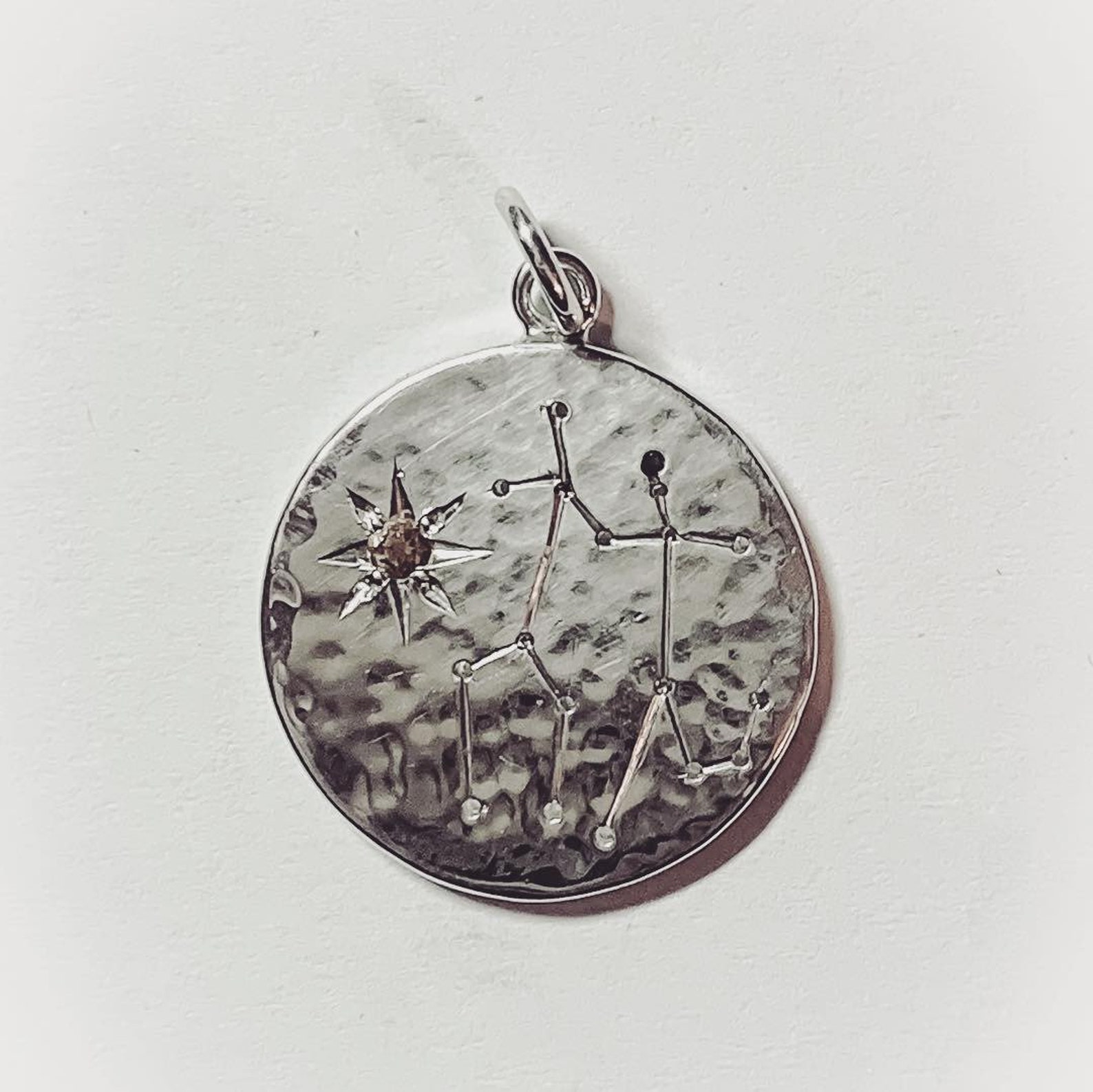 Gemini Zodiac Constellation Pendant and healing Citrine | Etsy