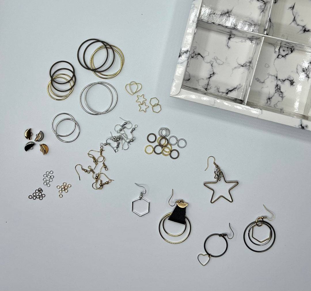 DIY Earring Making Kit: Leather & Metal Jewelry, Tutorial Video - Etsy