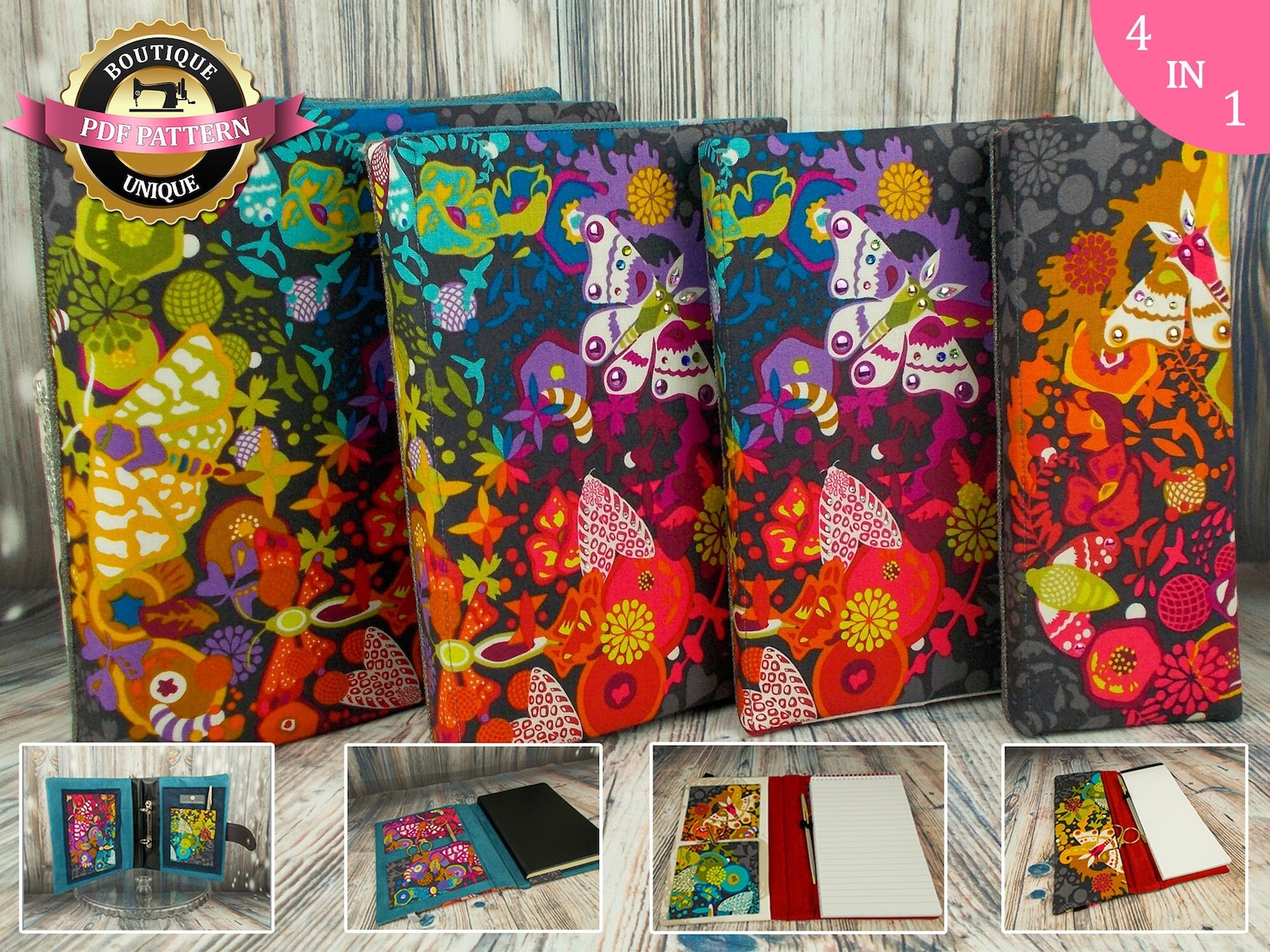 Planner Digital PDF Sewing Pattern Bundle Journal Cover Planner Cover ...