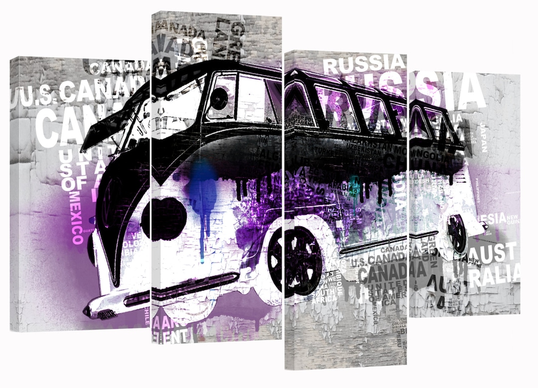 Vw Camper Van Graffiti Style - Etsy
