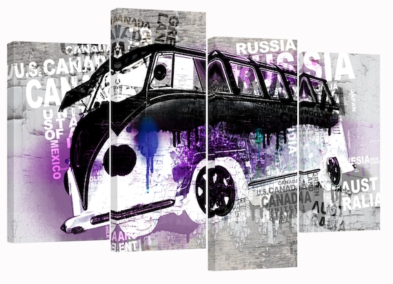 Vw Camper Van Graffiti Style - Etsy